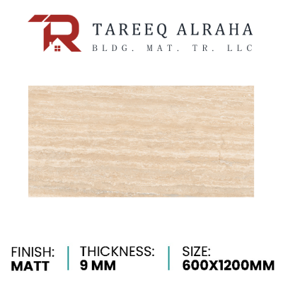 Porcelain Tiles Matt (60X120) | DESIGN. TRAVERTINEGOLD-612-TR1