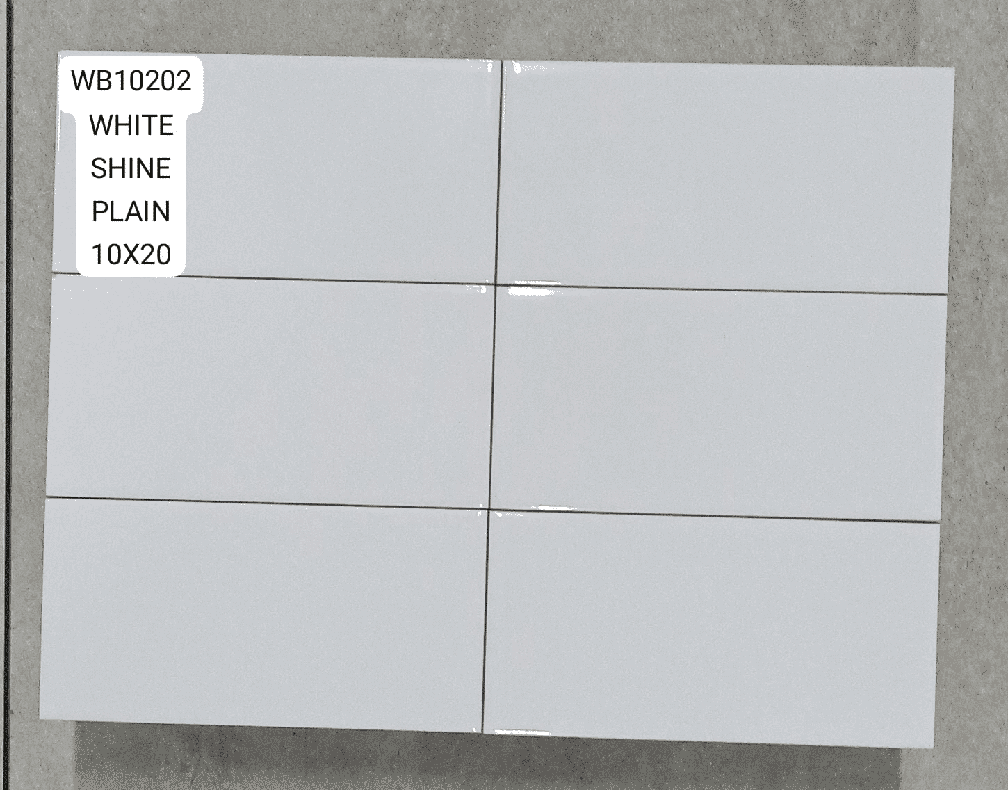 Subway White Glossy Ceramic Tiles (10X20) | WB10202-TR-A